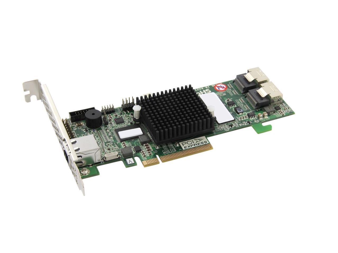 areca ARC-1224-8i-MM PCI-Express 2.0 x8 SATA / SAS RAID Controller Card ...