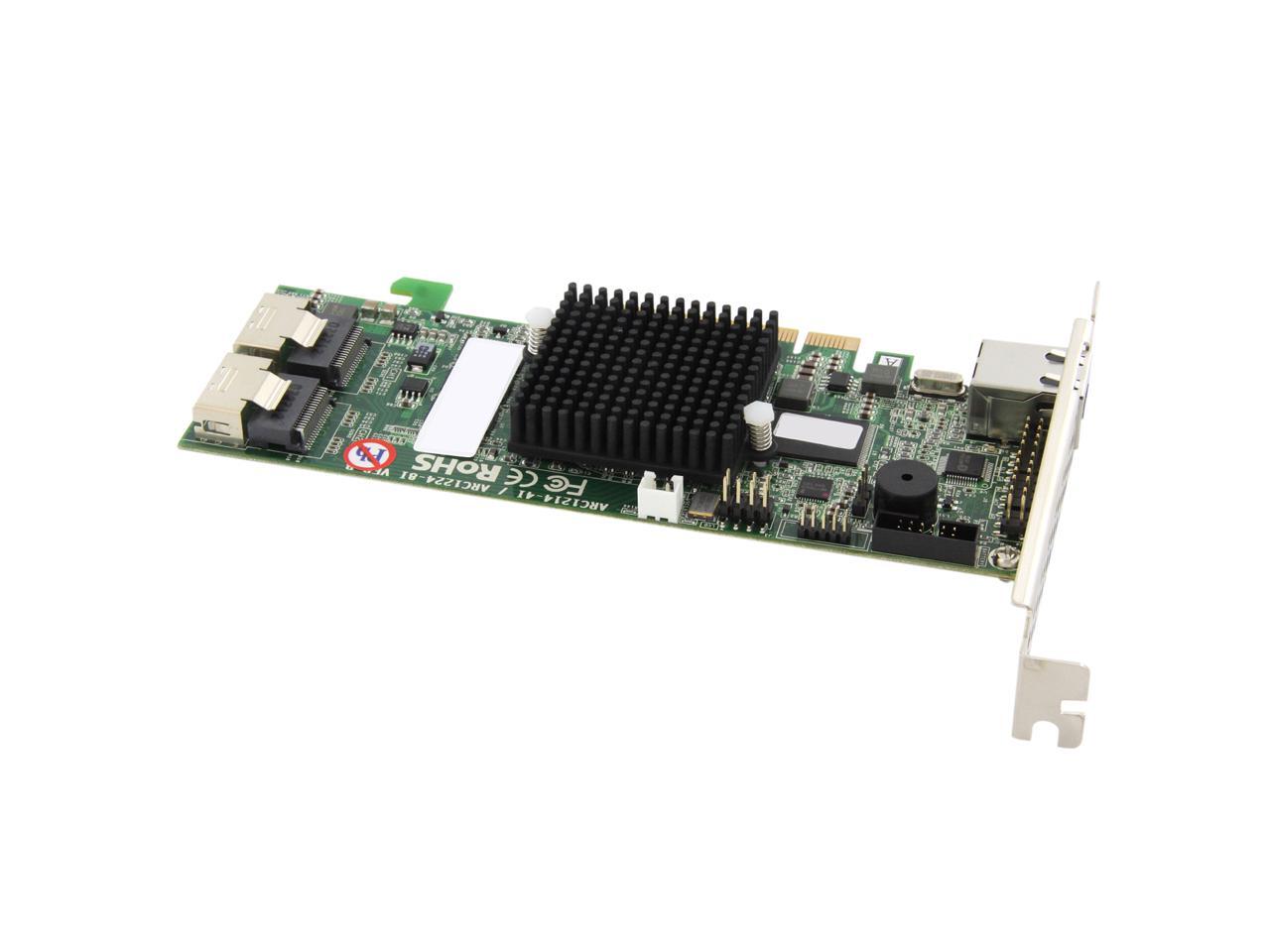 areca ARC-1224-8i-MM PCI-Express 2.0 x8 SATA / SAS RAID Controller Card ...