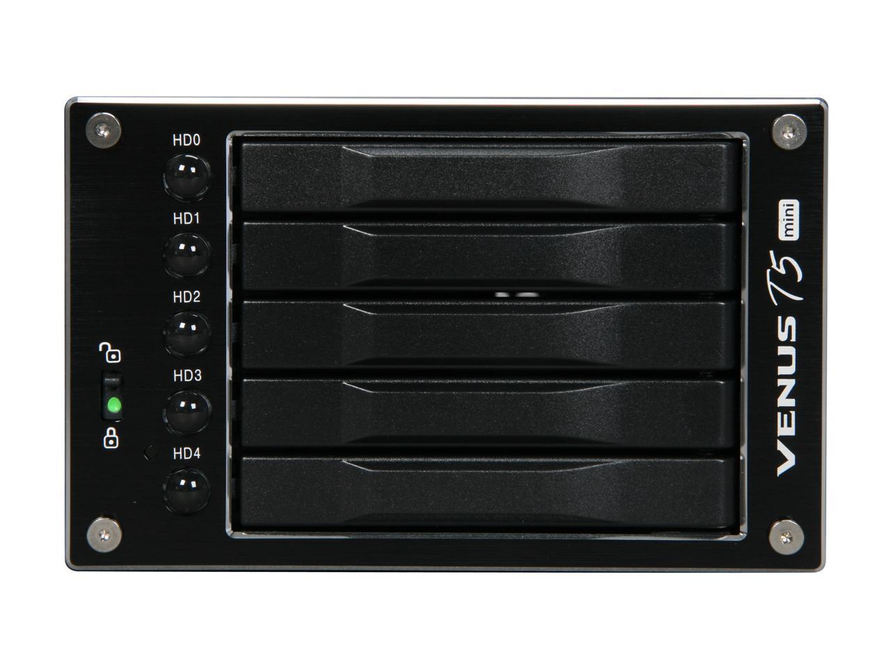 AMS VENUS T5 mini DS-2250J 5-Bay SATA RAID Storage Enclosure - Newegg.ca