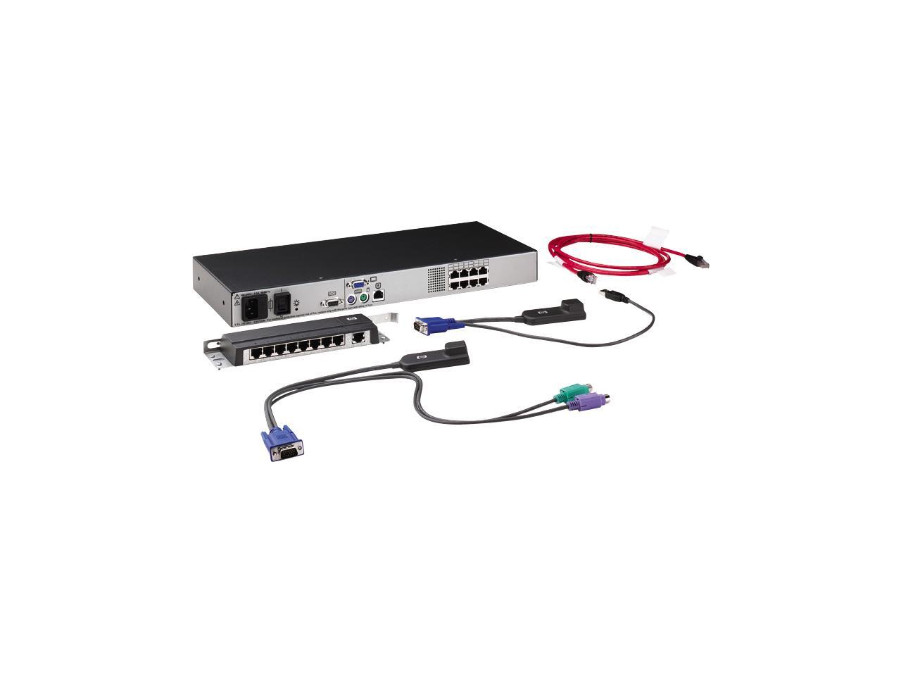 HP 336044-B21 KVM CAT5 0x1x8 Server Console Switch - Newegg.com
