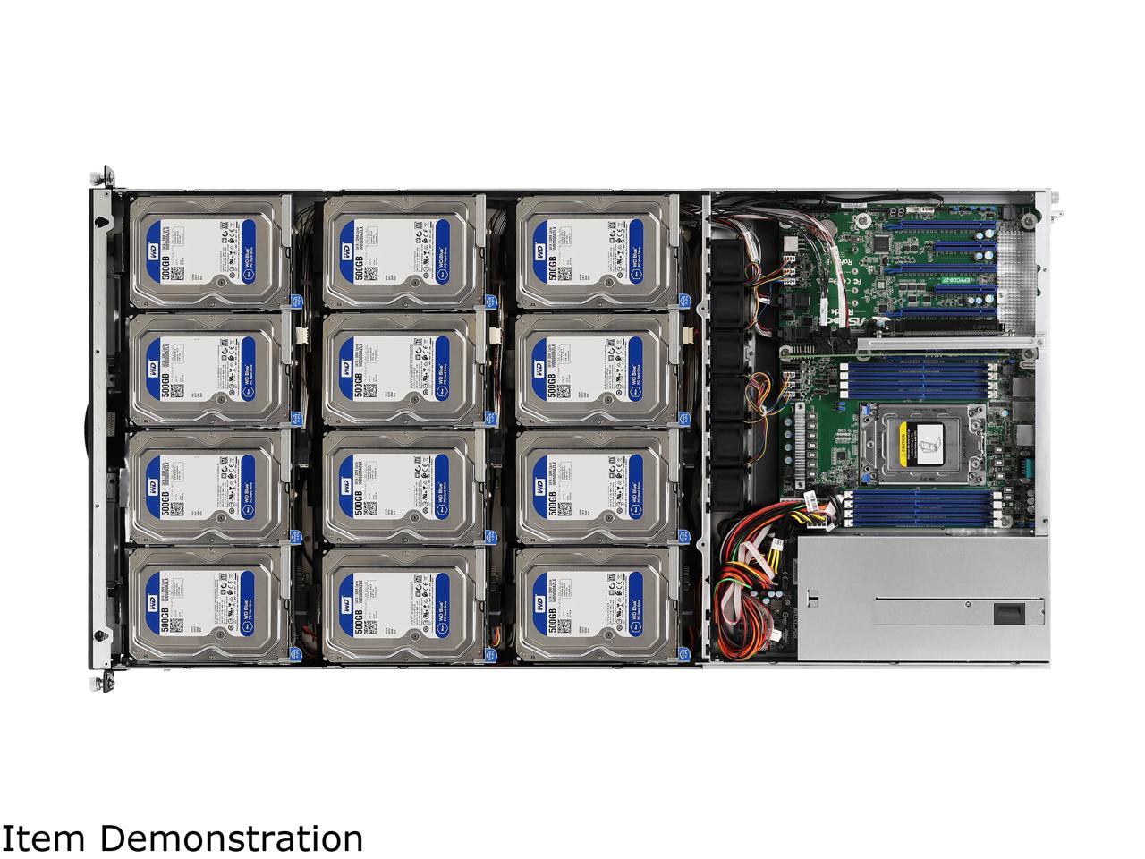 Asrock Rack 1U12XL-EPYC/2T2E 1U Rackmount Server Barebone AMD SP3 ...