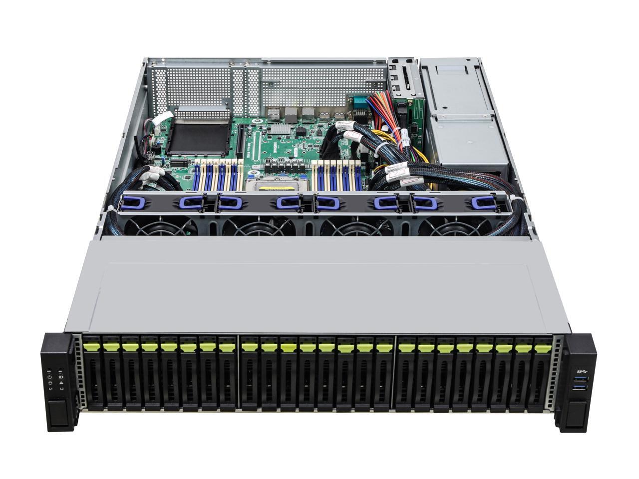 Asrock Rack 2U24E2S-ROME 2U Rackmount Storage Server Barebone 24 NVMe ...