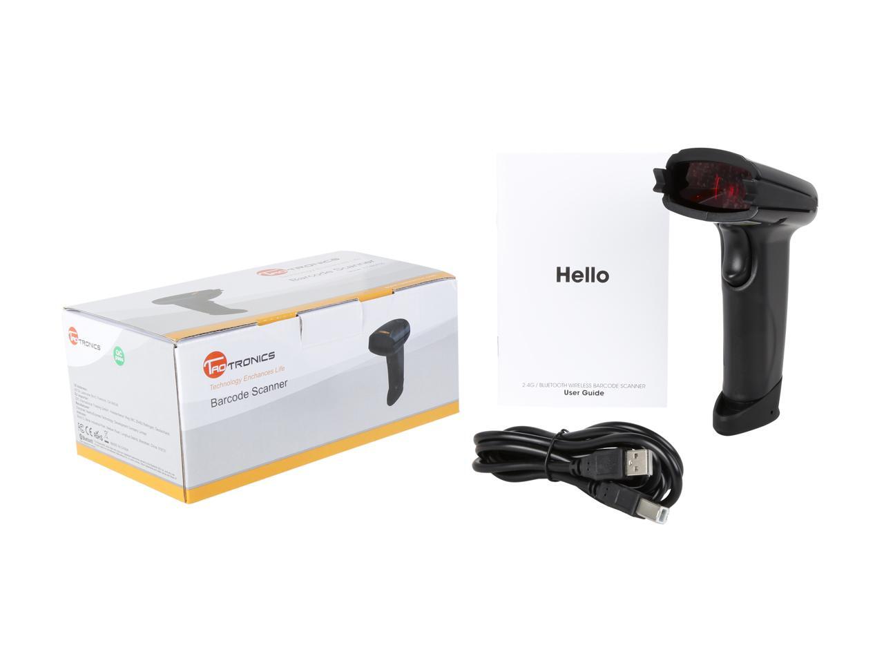 TaoTronics 2-in-1 Bluetooth & Wired USB Portable Barcode Scanner with ...