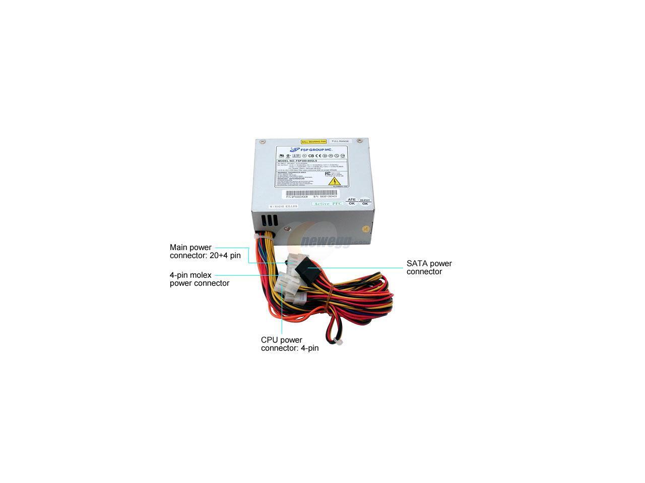 FSP Group FSP300-60GLS 300Watts ATX2.0 Active PFC Power Supply - Newegg.com