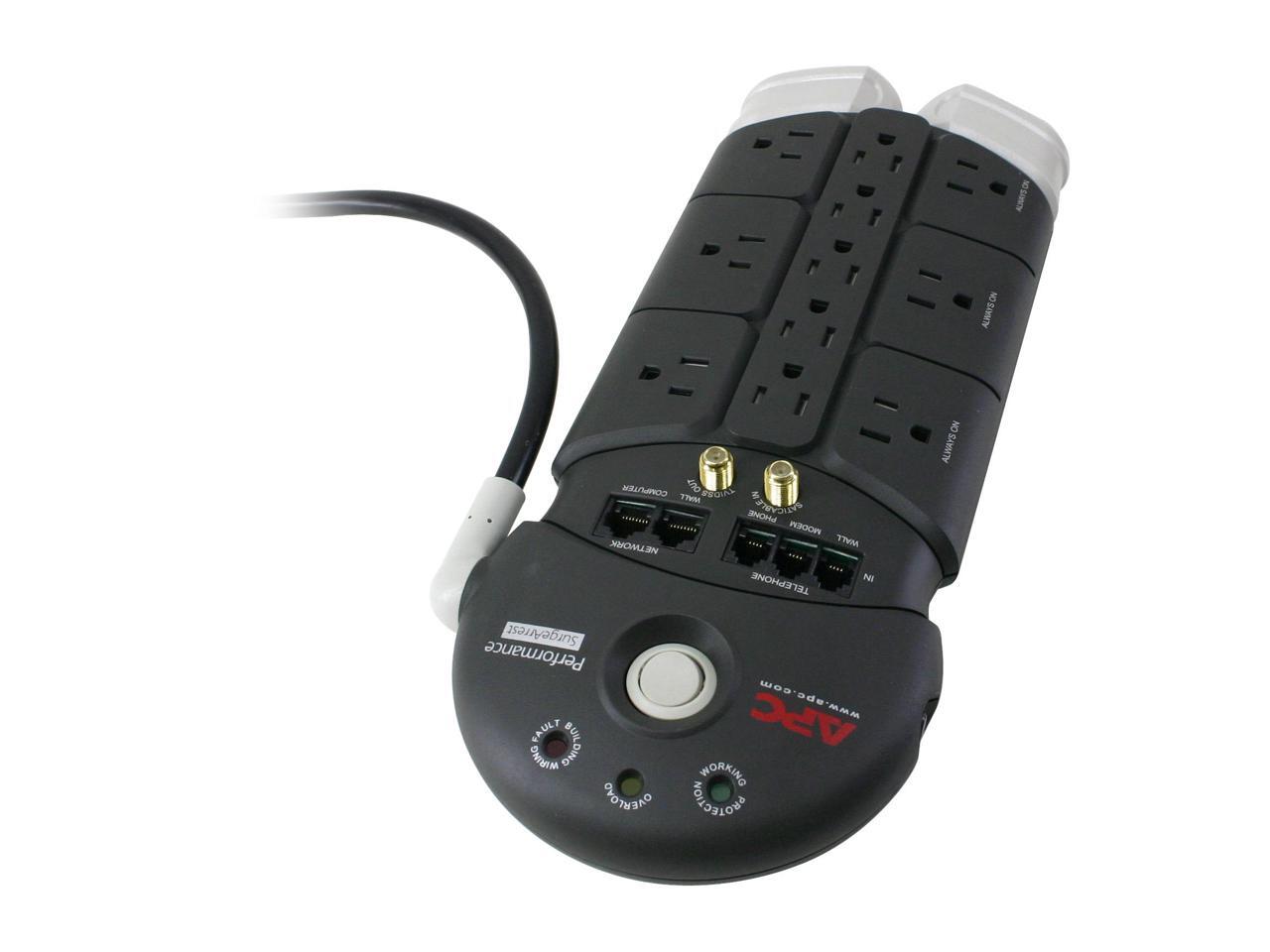 APC PF11VNT3 10 ft. 11 Outlets 3400 joules Power Surge Protector w ...