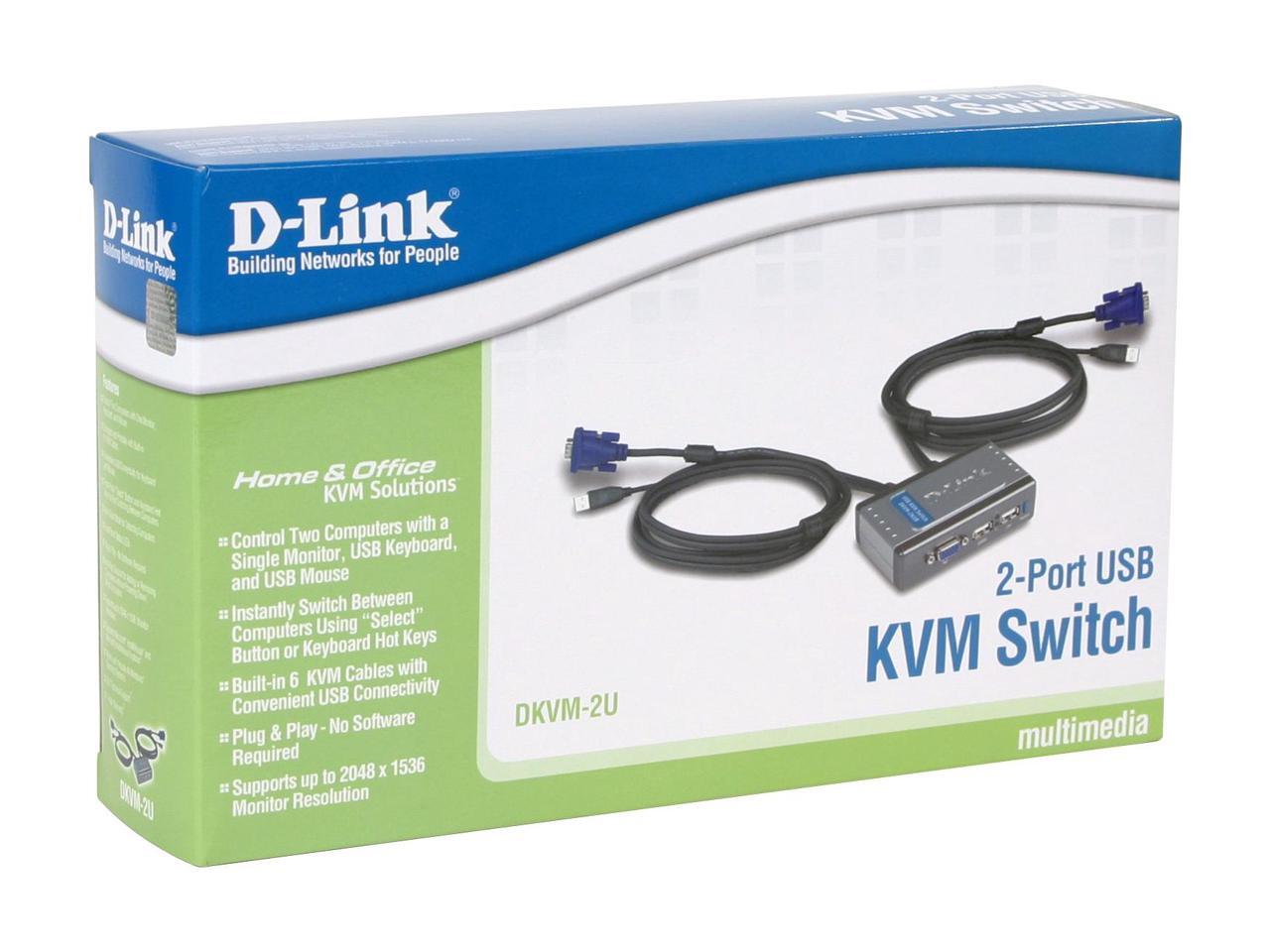 D-Link DKVM-2U 2-Port USB KVM Switch - Newegg.com