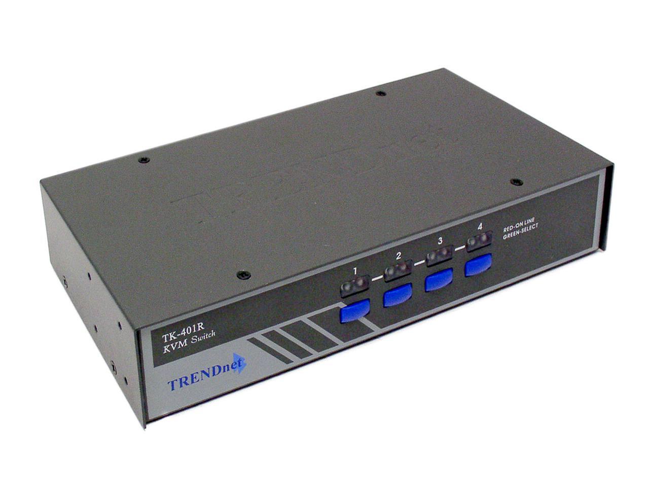 TRENDnet TK-401R 4-Port PS/2 Rack Mount KVM Switch - Newegg.com