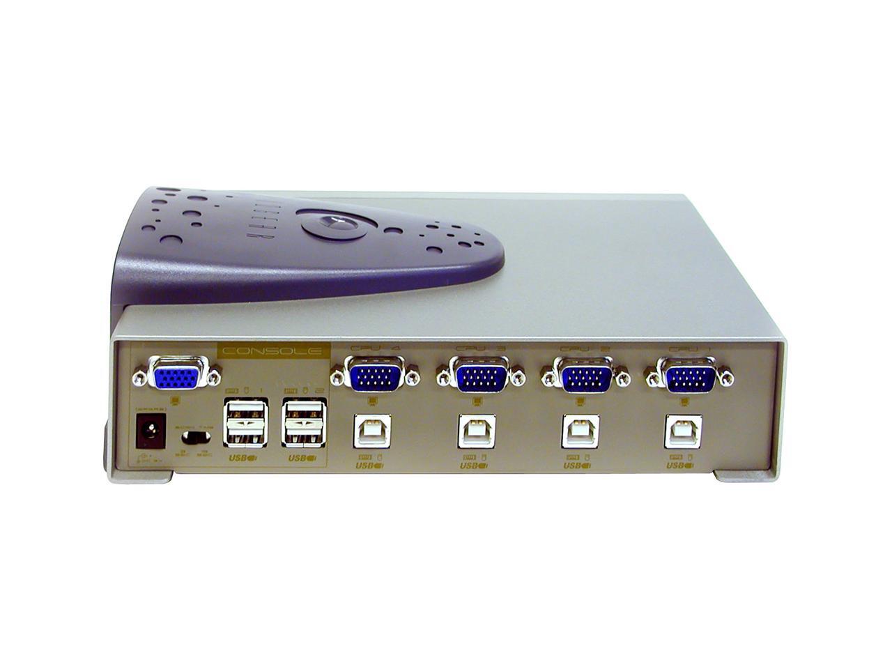 IOGEAR MiniView GCS104U USB KVM & Peripheral Sharing Switch Kit w ...
