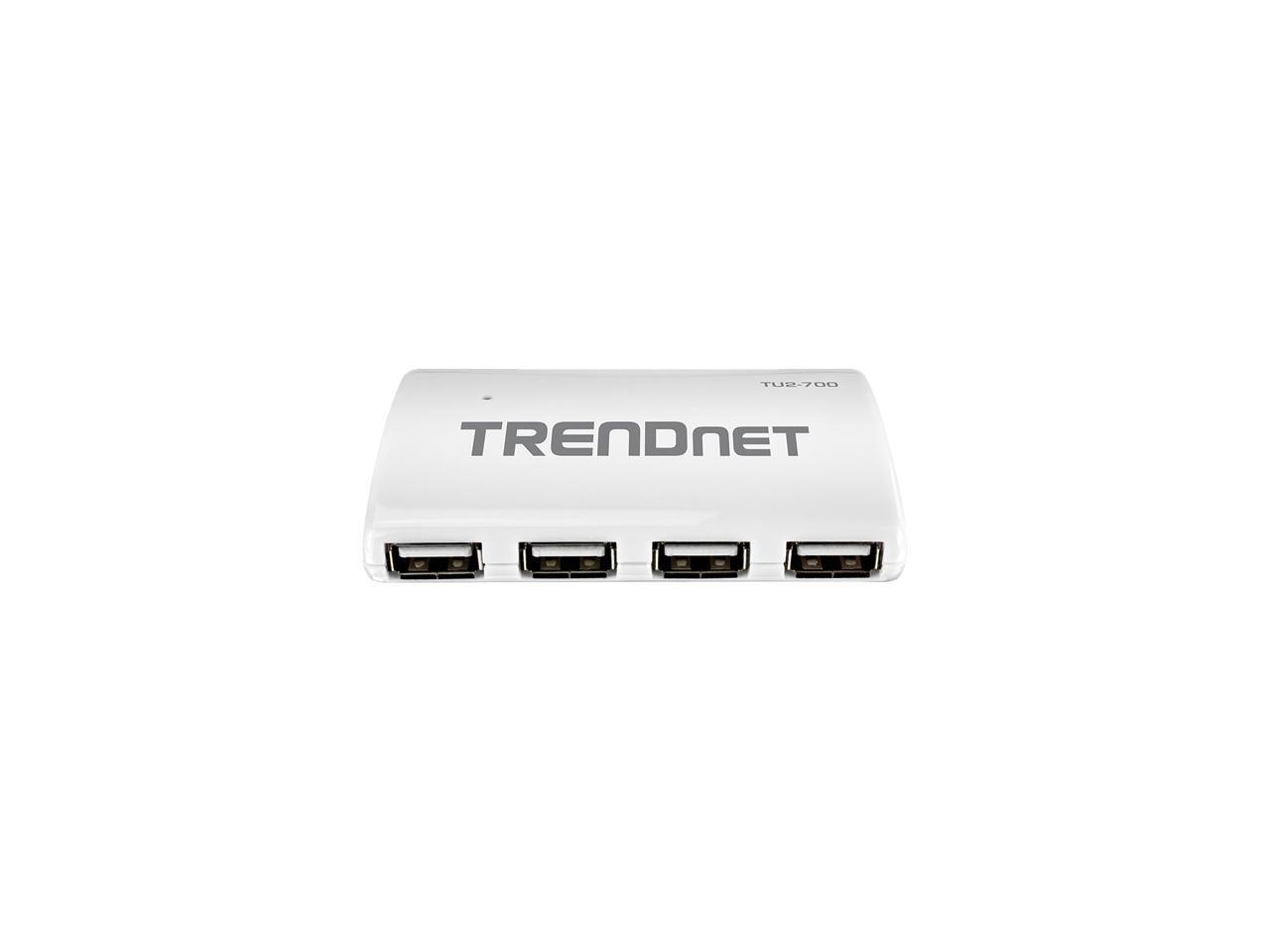 TRENDnet USB 2.0 7-Port High Speed Hub, 5V/2A Power Adapter, Up to 480 ...