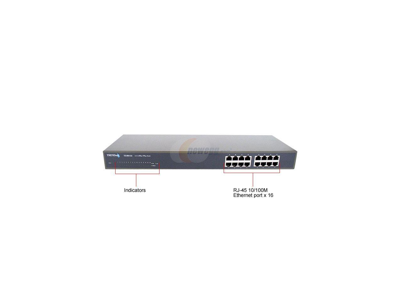 TRENDnet TE100-S16 Fast Ethernet Switch - Newegg.com