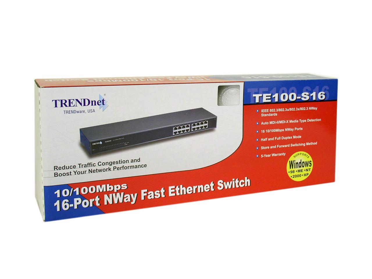 TRENDnet TE100-S16 Fast Ethernet Switch - Newegg.com