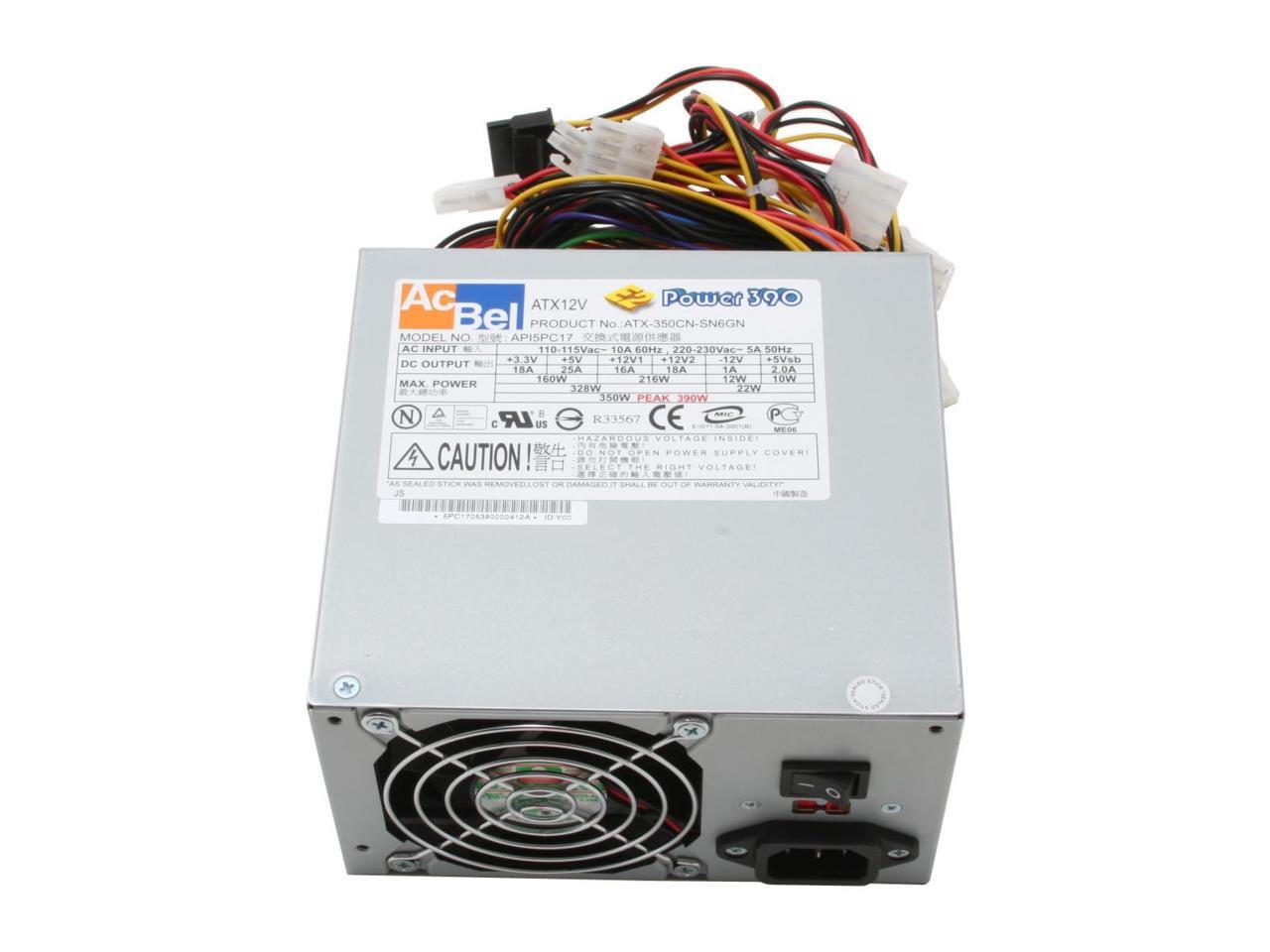 AcBel API5PC17 350W ATX12V Power Supply - Newegg.com