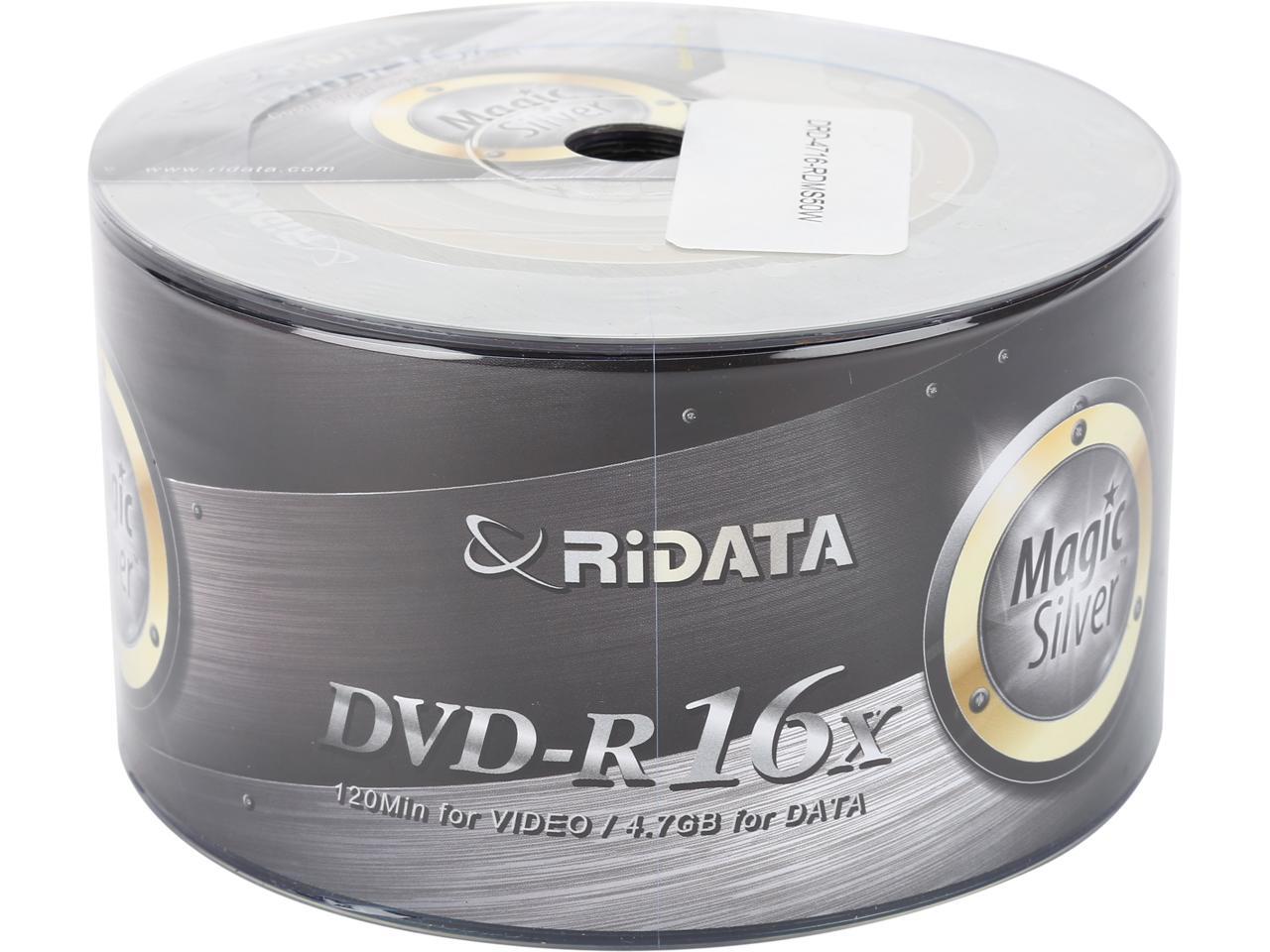 RiDATA Magic Silver 4.7GB 16X DVD-R 50 Packs Disc Model DRD-4716-RDMS50W - Newegg.com