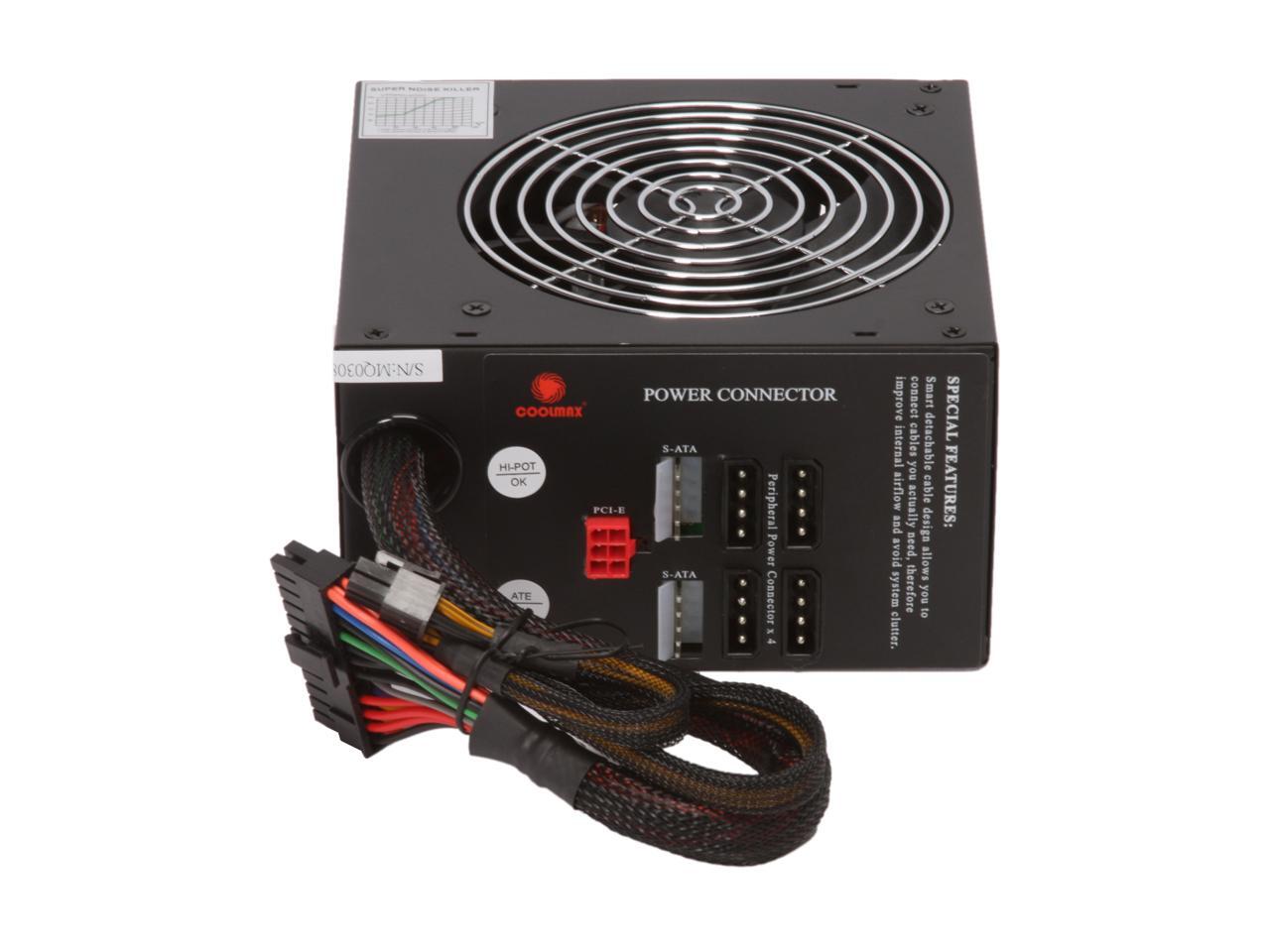 COOLMAX CU-600B 600W ATX 12V v2.2 Modular and Compatible with Core i3 ...