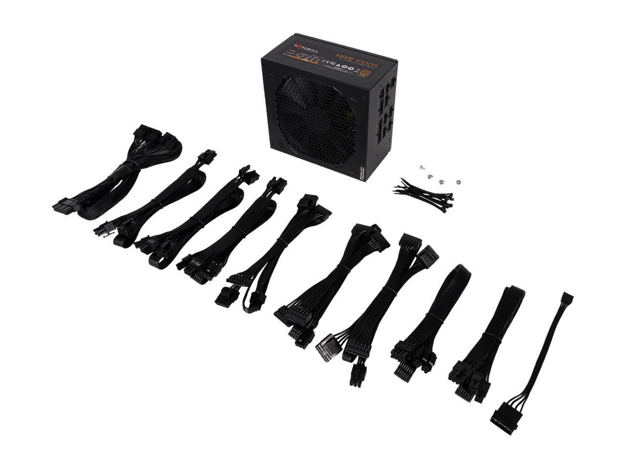 Rosewill HIVE Series, HIVE-1000S, 1000W Fully Modular Power Supply, 80 ...