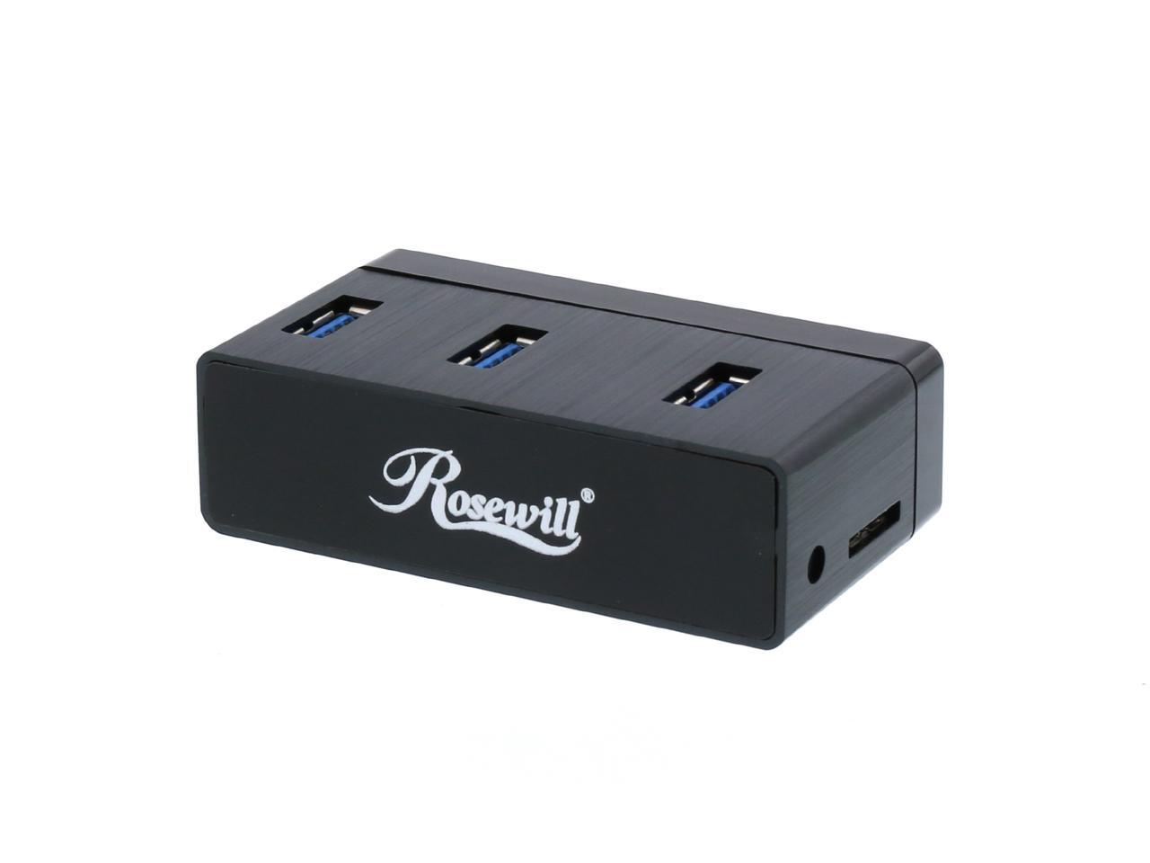 Rosewill RHB-420 Aluminum Mini USB 3.0 3-PORT Hub Plus 2.5" SATA I/II ...