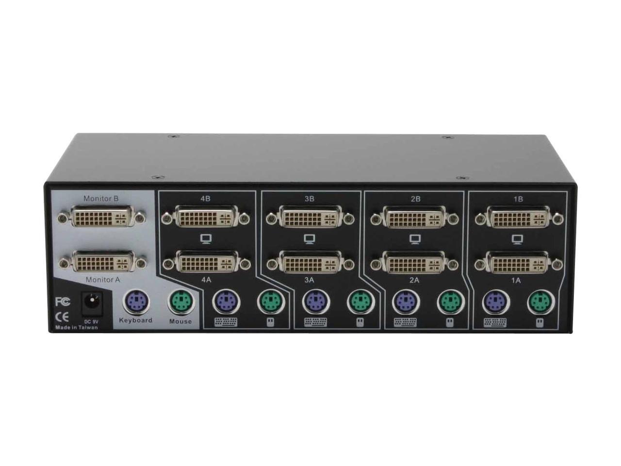 StarTech.com SV421DVIDD 4 Port StarView DVI KVM Switch with Dual ...