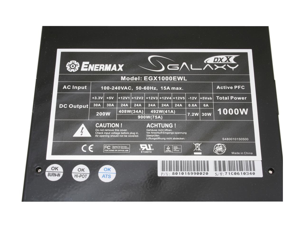 ENERMAX SGALAXY EGX1000EWL 1000 W Power Supply - Newegg.ca