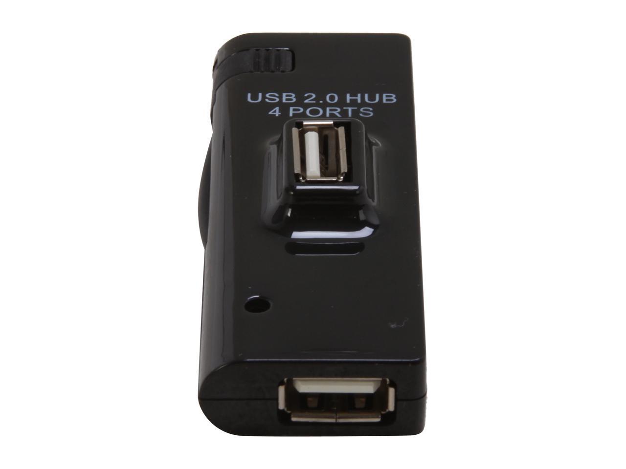 inland 08813 Pro USB 2.0 4 Port Hub (Black) - Newegg.com