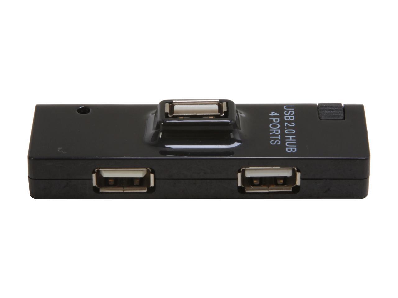 inland 08813 Pro USB 2.0 4 Port Hub (Black) - Newegg.com