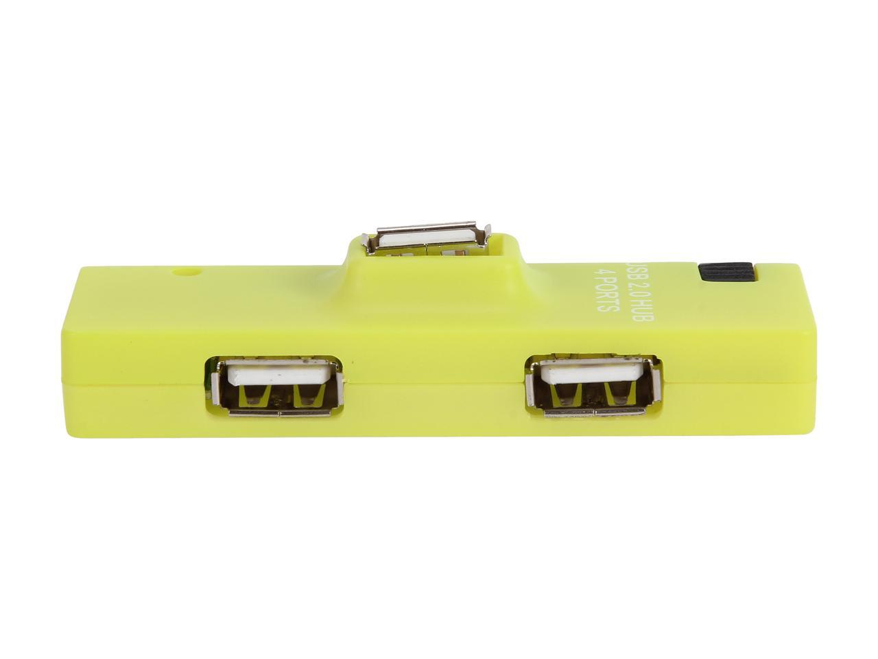 inland 08808 Mini 4 Port USB 2.0 HUB - Green - Newegg.ca