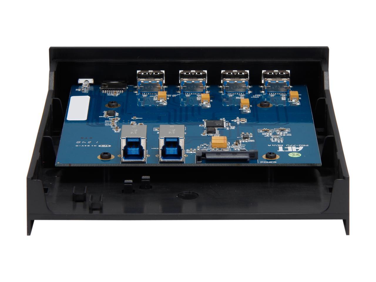 Atech Flash Technology PRO-77U Flash Reader USB 3.0 5.25" Hub & Card ...