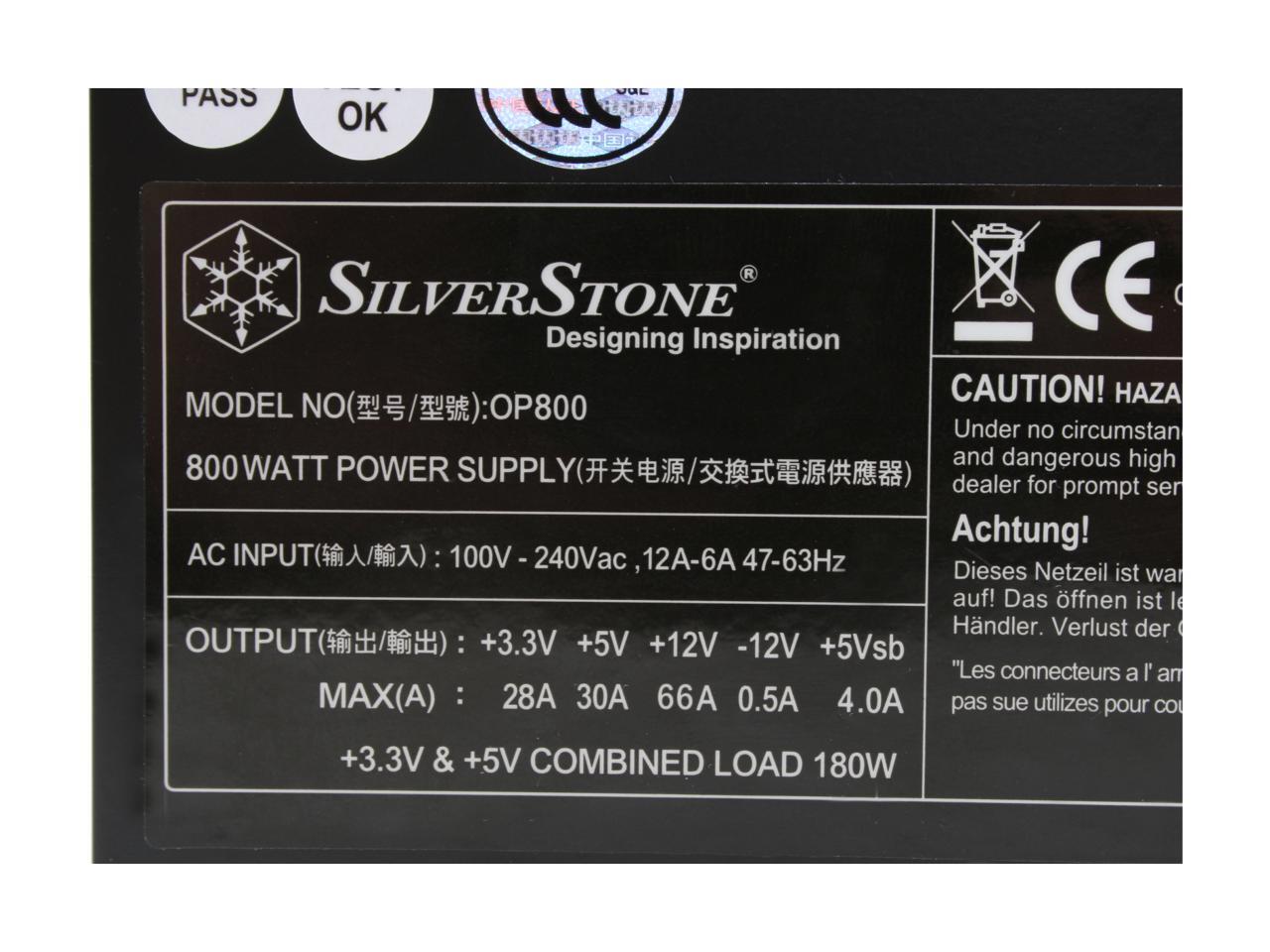 SilverStone OP800 800 W Power Supply - Newegg.com