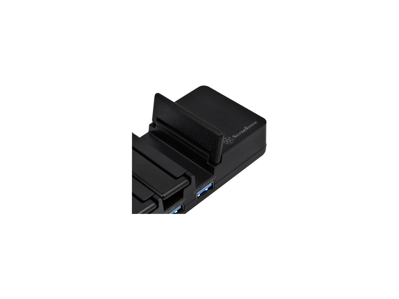 SilverStone UC03-PRO SST-UC03B-PRO 36W 7 Port USB 3.1 Charging and Data Transfer Station ...