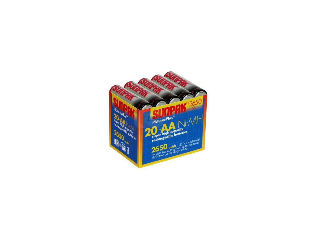 SUNPAK ACC-M1078-01 AA NiMH Rechargeable Battery Bulk Pack - Newegg.com
