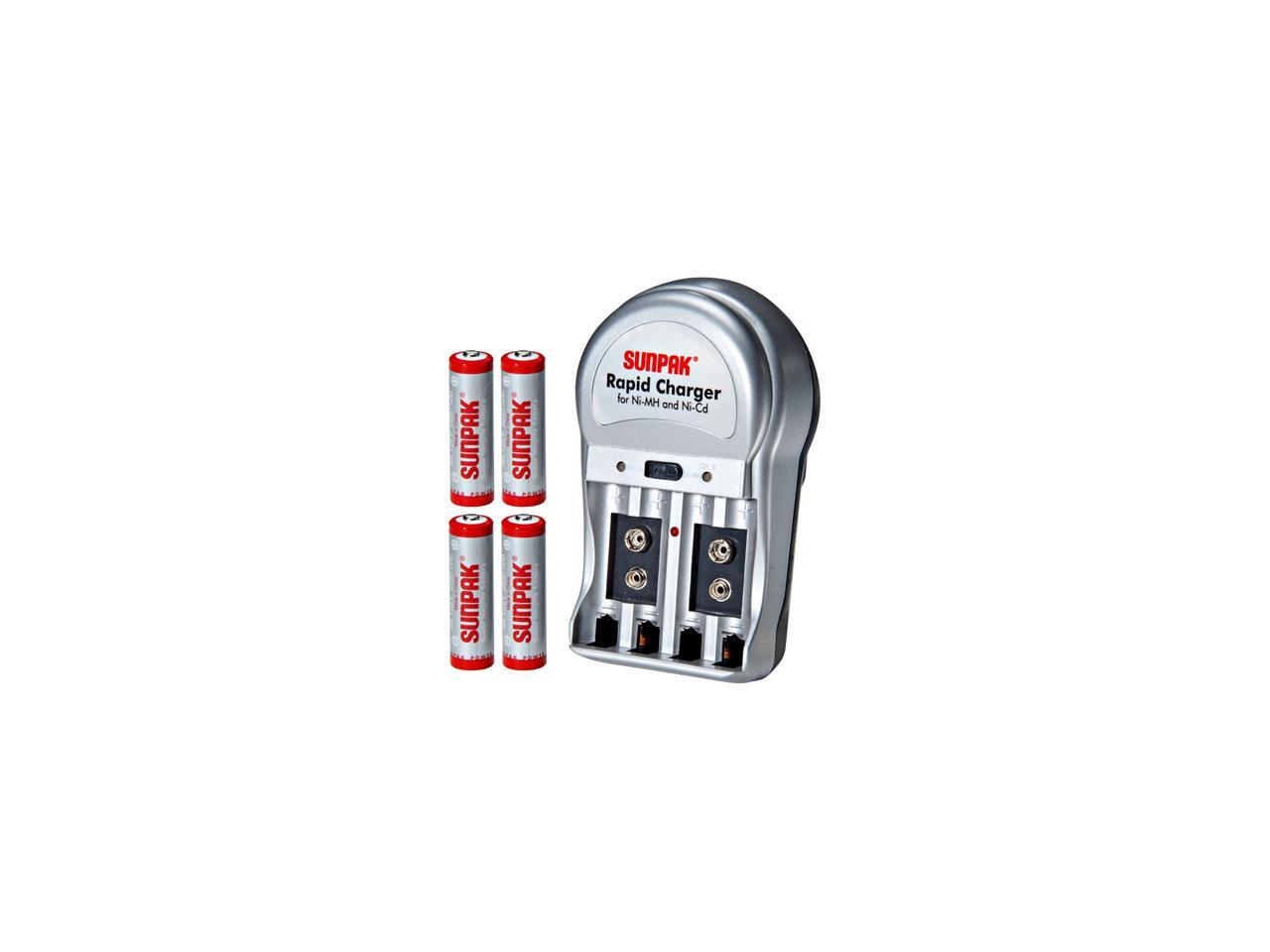 SUNPAK Rechargeable Batteries & Charger Kit - Newegg.com