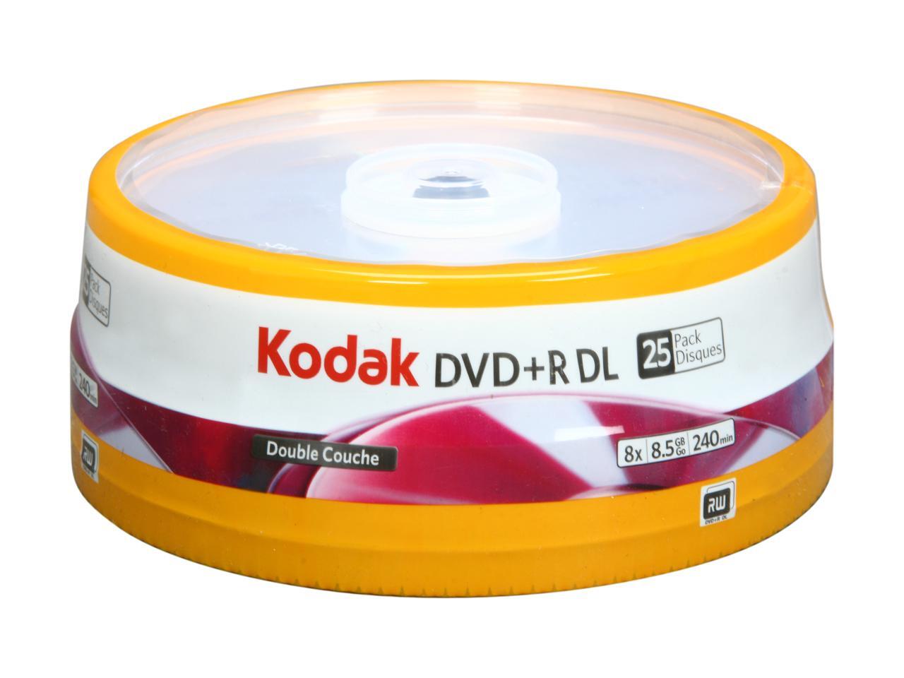 Kodak 8.5GB 8X DVD+R DL 25 Packs Disc Model 50120 - Newegg.com