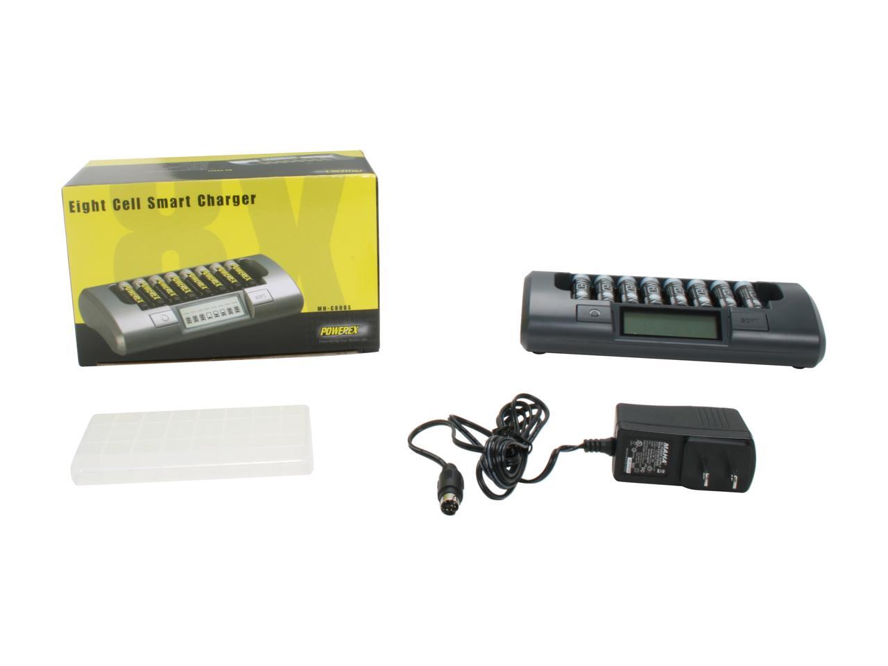 POWEREX MH-800S8AAI C800S Eight Cell Charger w/ 8-pack AA 2400 IMEDION ...