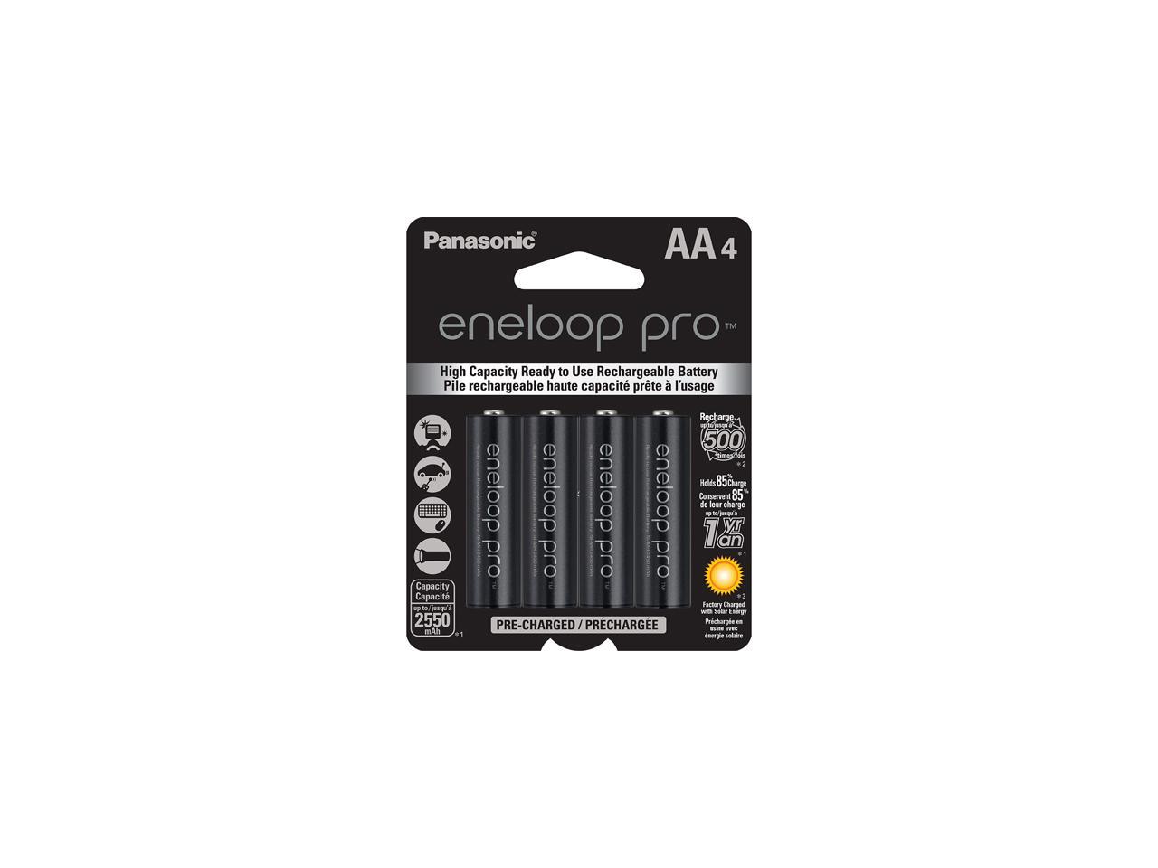 Panasonic Eneloop Pro Aa 2550mah 500 Cycle New High Capacity Ni Mh Pre
