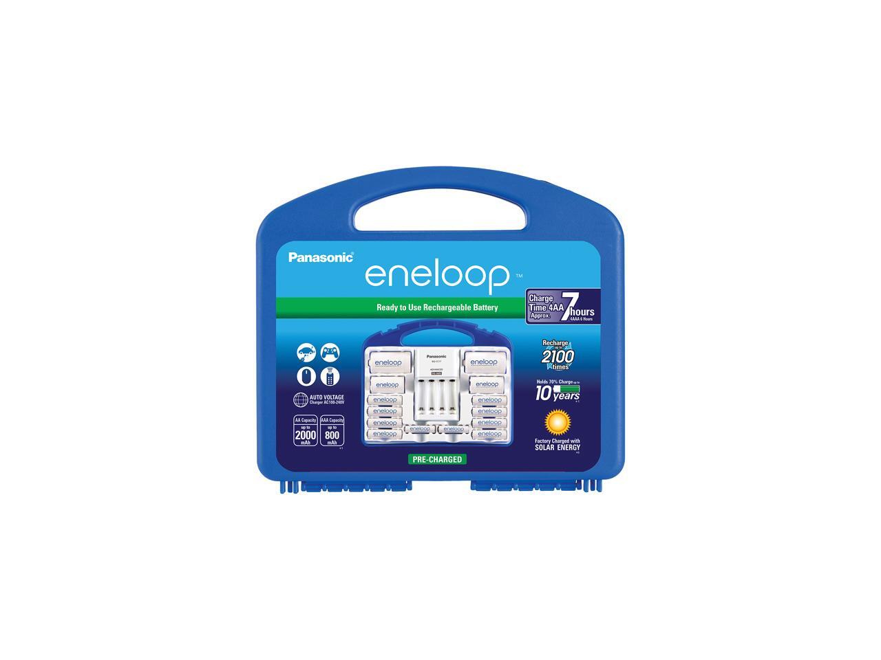 Panasonic Eneloop Power Pack with 8 AA, 2 AAA, 2 C Spacers, 2 D Spacers ...