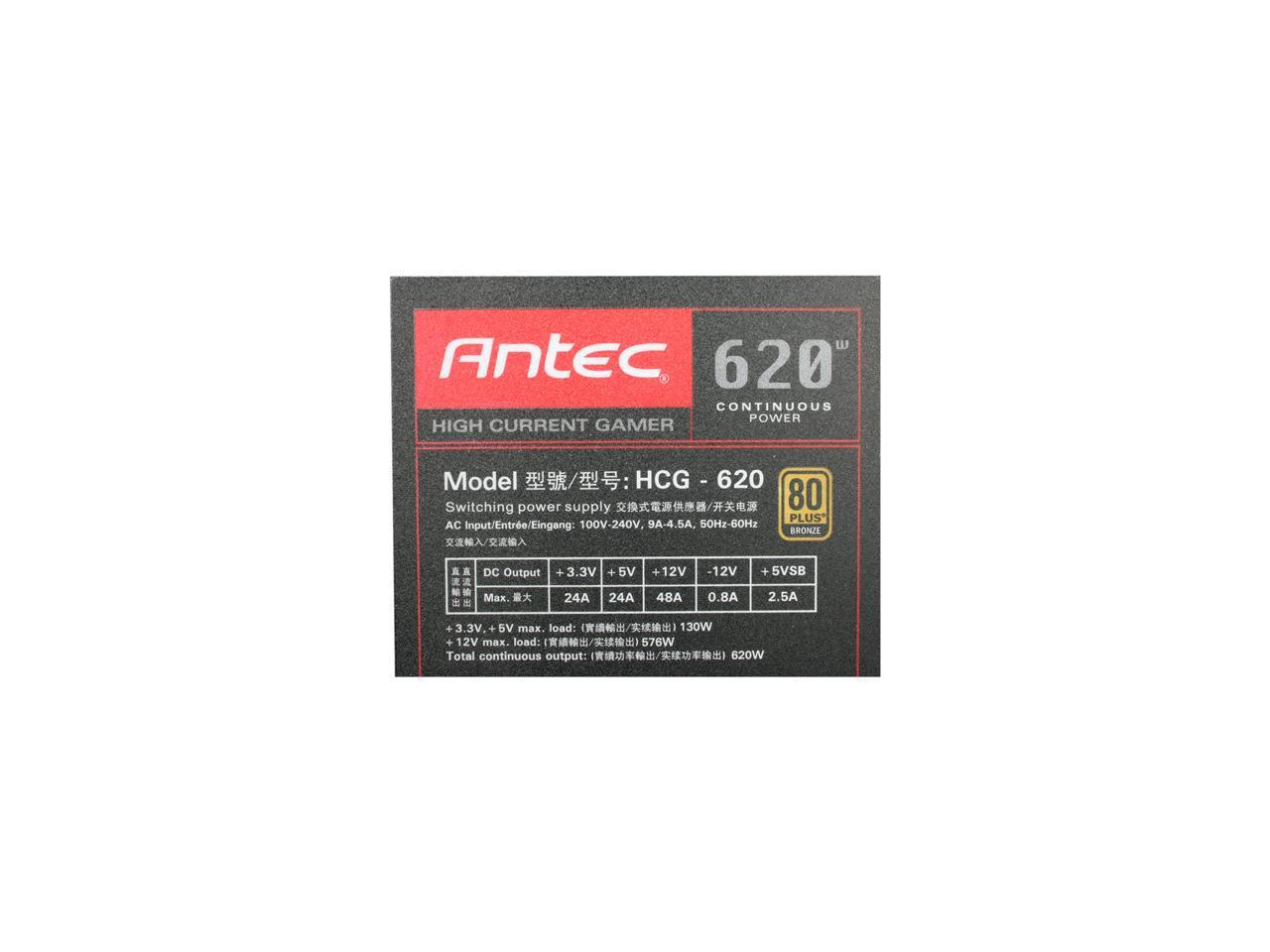 Antec High Current Gamer Series HCG-620 620 W Power Supply - Newegg.com