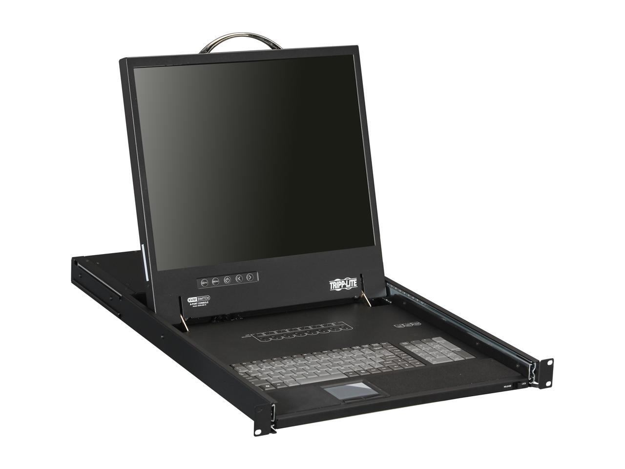 Tripp Lite Rack Mount Console KVM Switch, NetController 8-Port 1U KVM ...