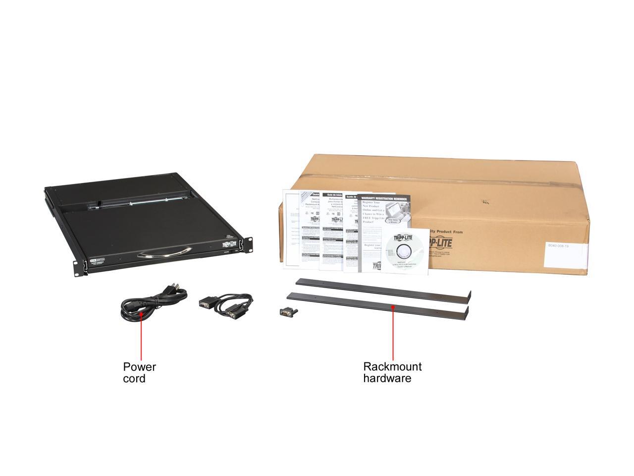 Tripp Lite Rack Mount Console KVM Switch, NetController 8-Port 1U KVM ...