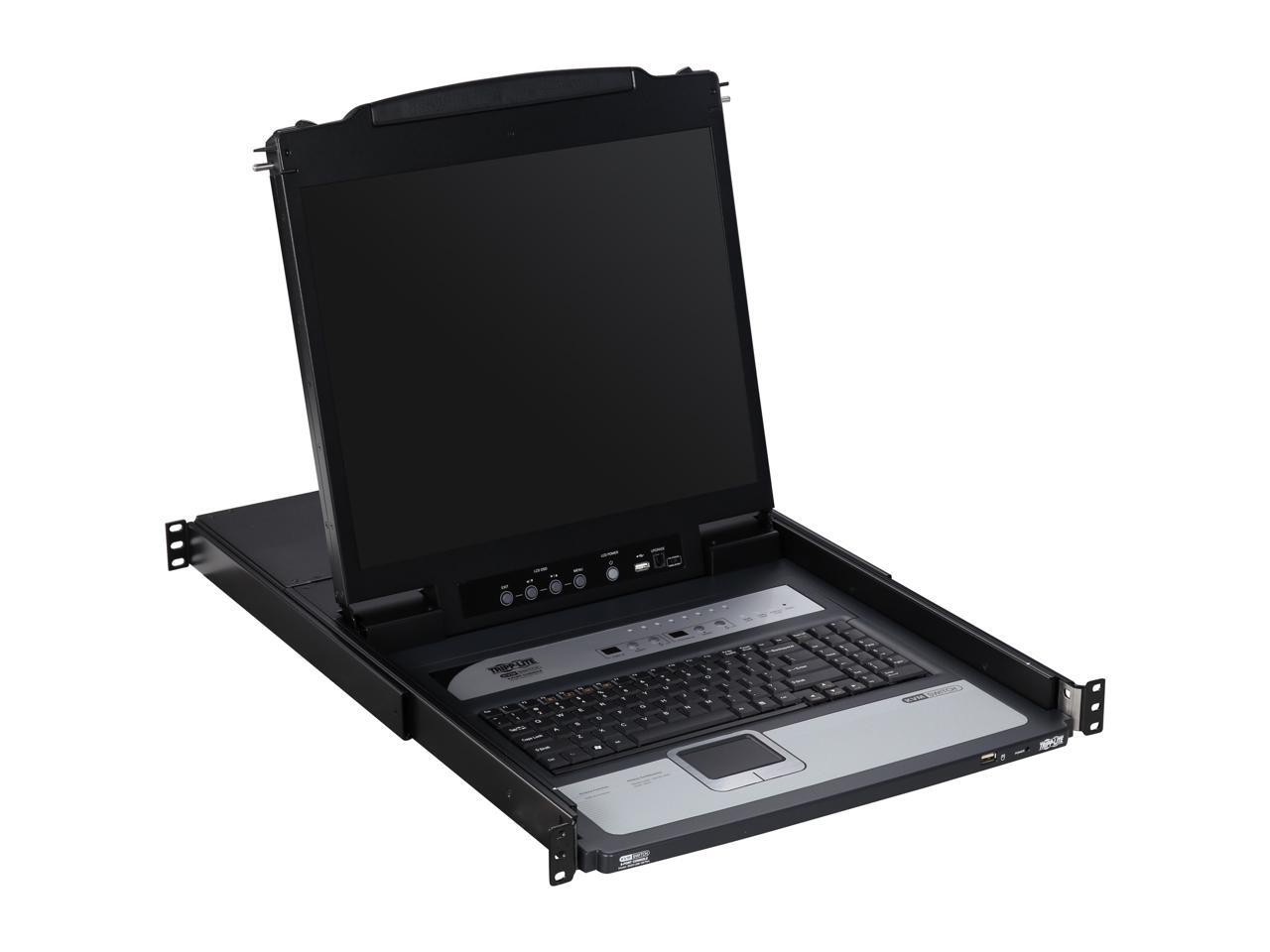 Tripp Lite 8-Port 1U Rack-Mount Console KVM Switch with 19-in. LCD + 8 ...