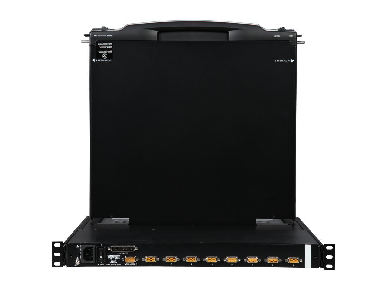 Tripp Lite 8-Port 1U Rack-Mount Console KVM Switch with 19-in. LCD + 8 ...