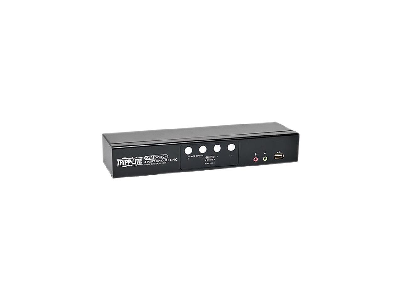 Tripp Lite 4-Port DVI Dual-Link / USB KVM Switch w/ Audio and Cables ...