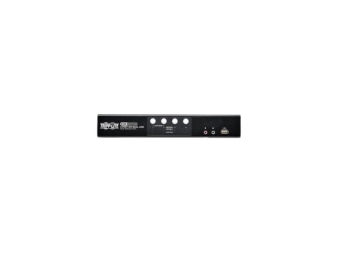 Tripp Lite 4-Port DVI Dual-Link / USB KVM Switch w/ Audio and Cables ...