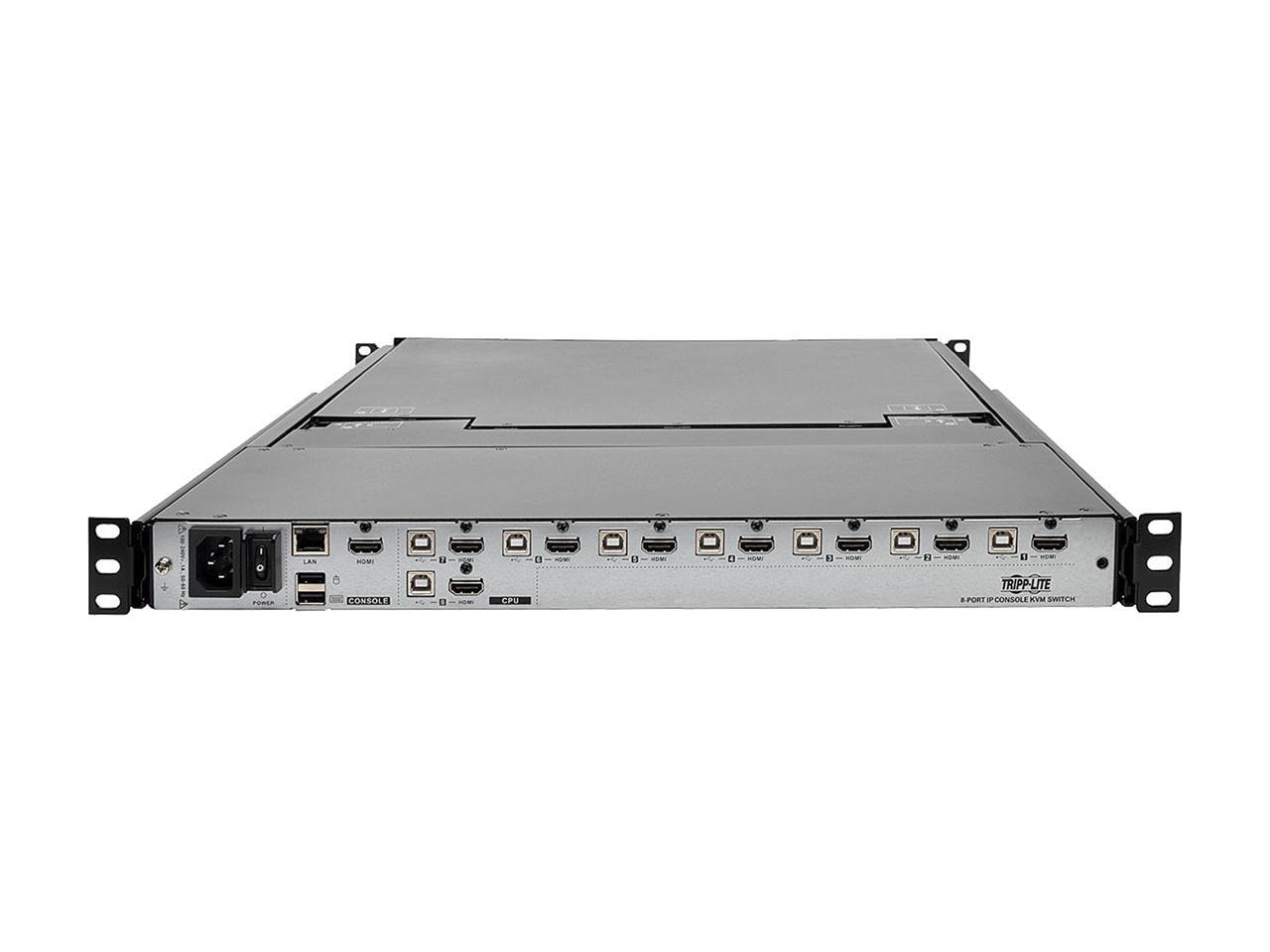 Tripp Lite 8-Port Rack-Mount Console HDMI KVM Switch with 17" LCD and ...
