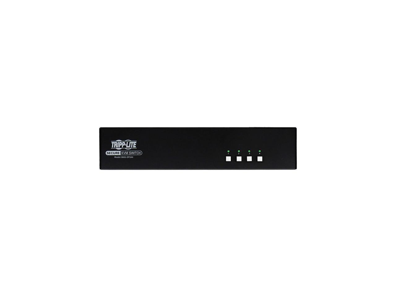 Tripp Lite Secure 4 Port KVM Switch, DisplayPort to DisplayPort, Dual ...
