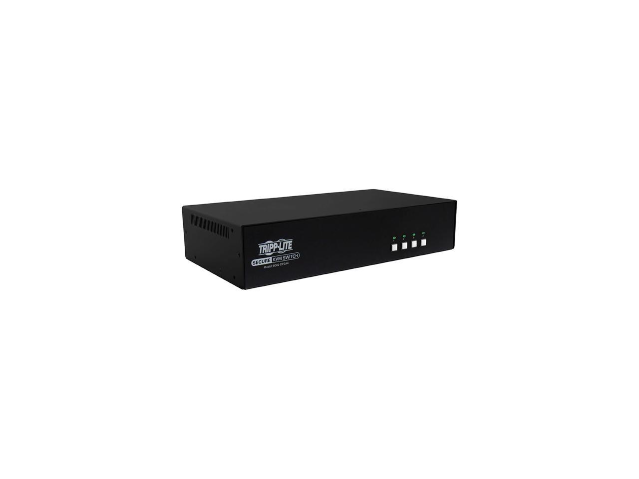 Tripp Lite Secure 4 Port KVM Switch, DisplayPort to DisplayPort, Dual ...