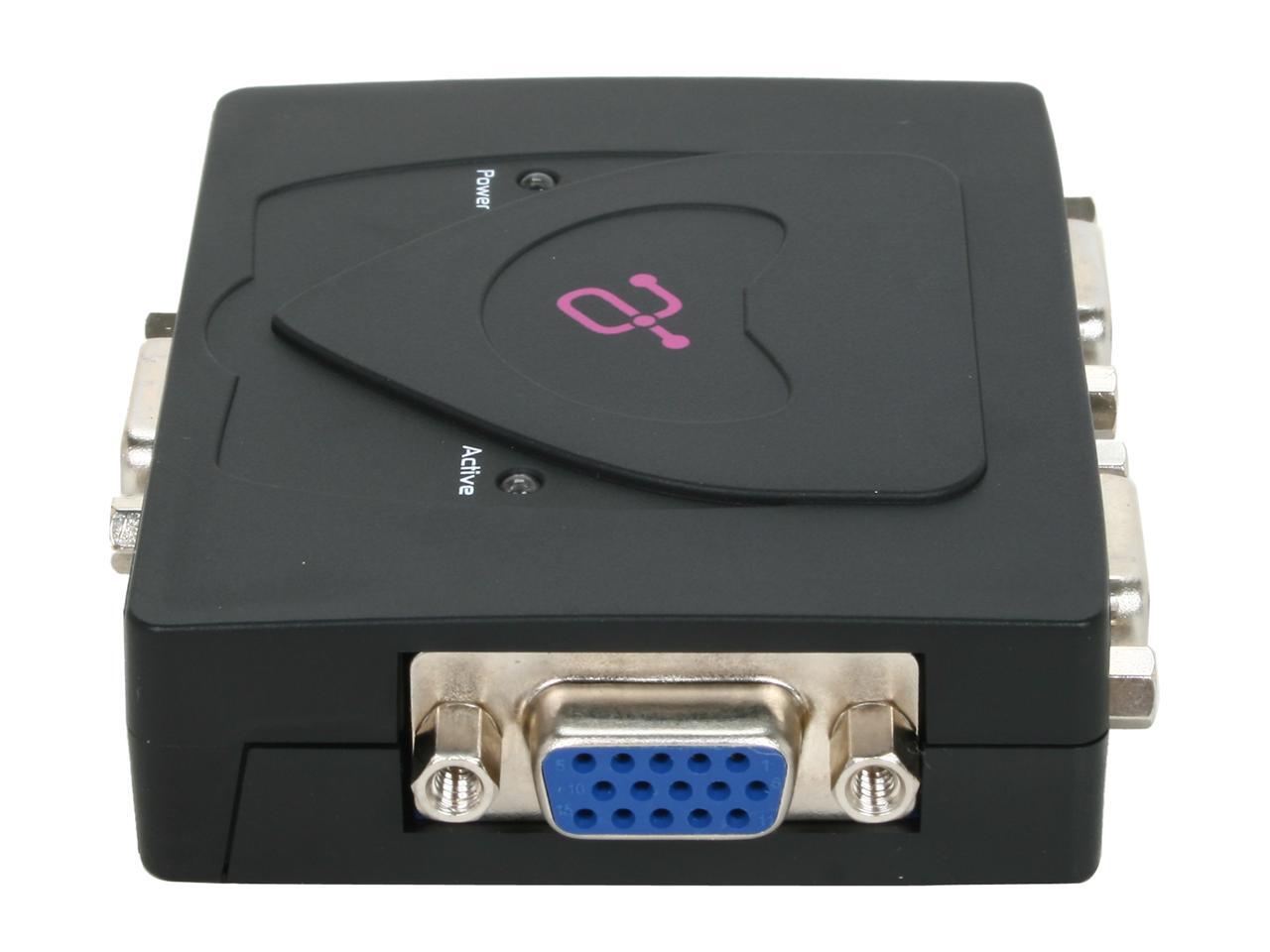 Aluratek AVS04 4-Port VGA Video Splitter w/cable - Newegg.com