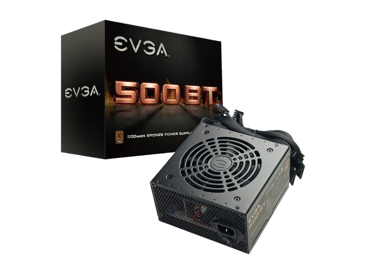 EVGA 500 BT, 80+ BRONZE, 500W, 3 Year Warranty, Power Supply 100-BT ...