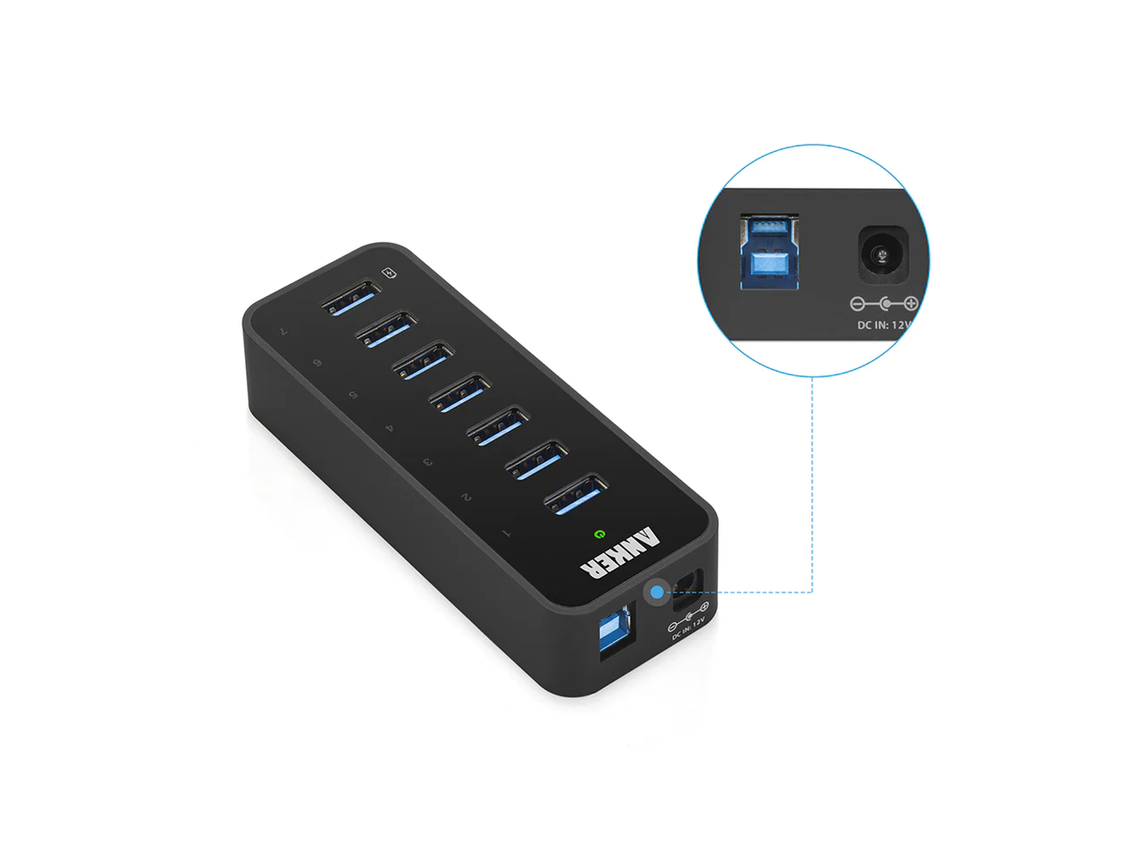Anker 7-Port USB 3.0 Hub A7505112 - Newegg.com