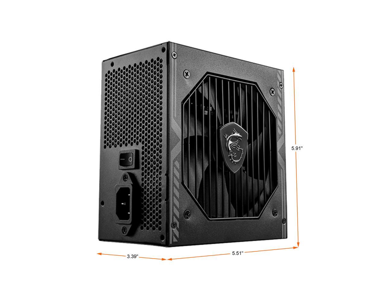 MSI MAG A650BN 650W ATX 80 PLUS BRONZE Certified Active PFC Power ...