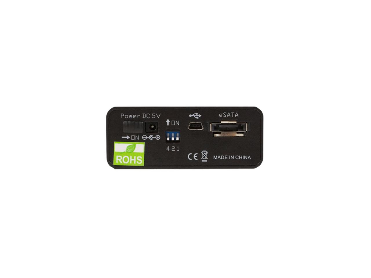 StarTech InfoSafe SAT2520U2ER Aluminum 2.5" Black eSATA USB Dual SATA ...