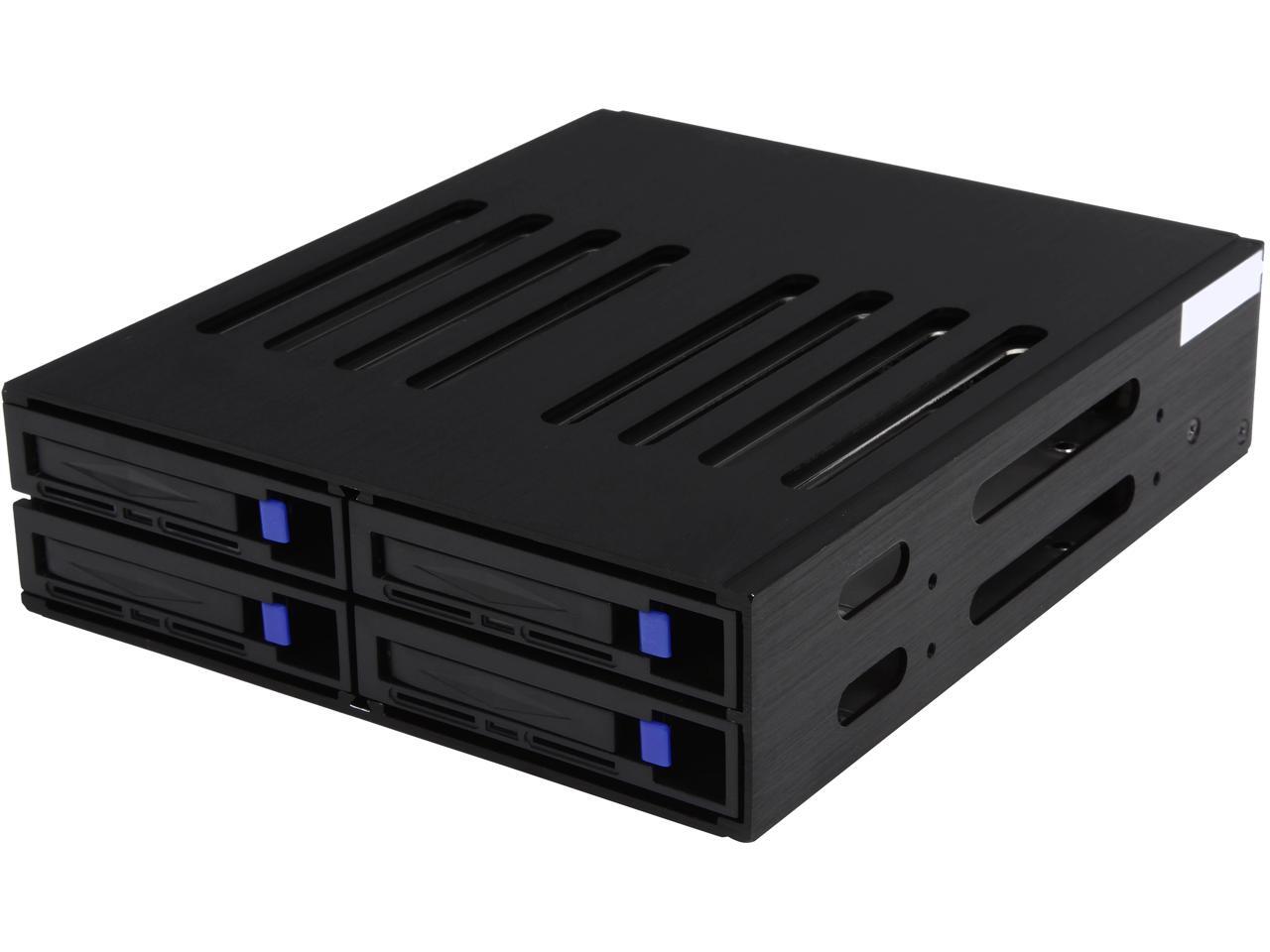 StarTech.com SATSASBAY425 Black 4 Drive 2.5in Removable SAS SATA Mobile ...